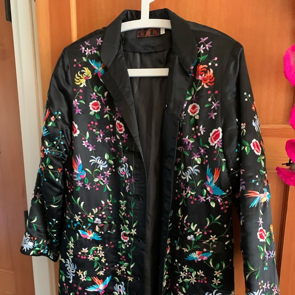 custom made | Jackets & Coats | Hand Embroidered Coat | Poshmark